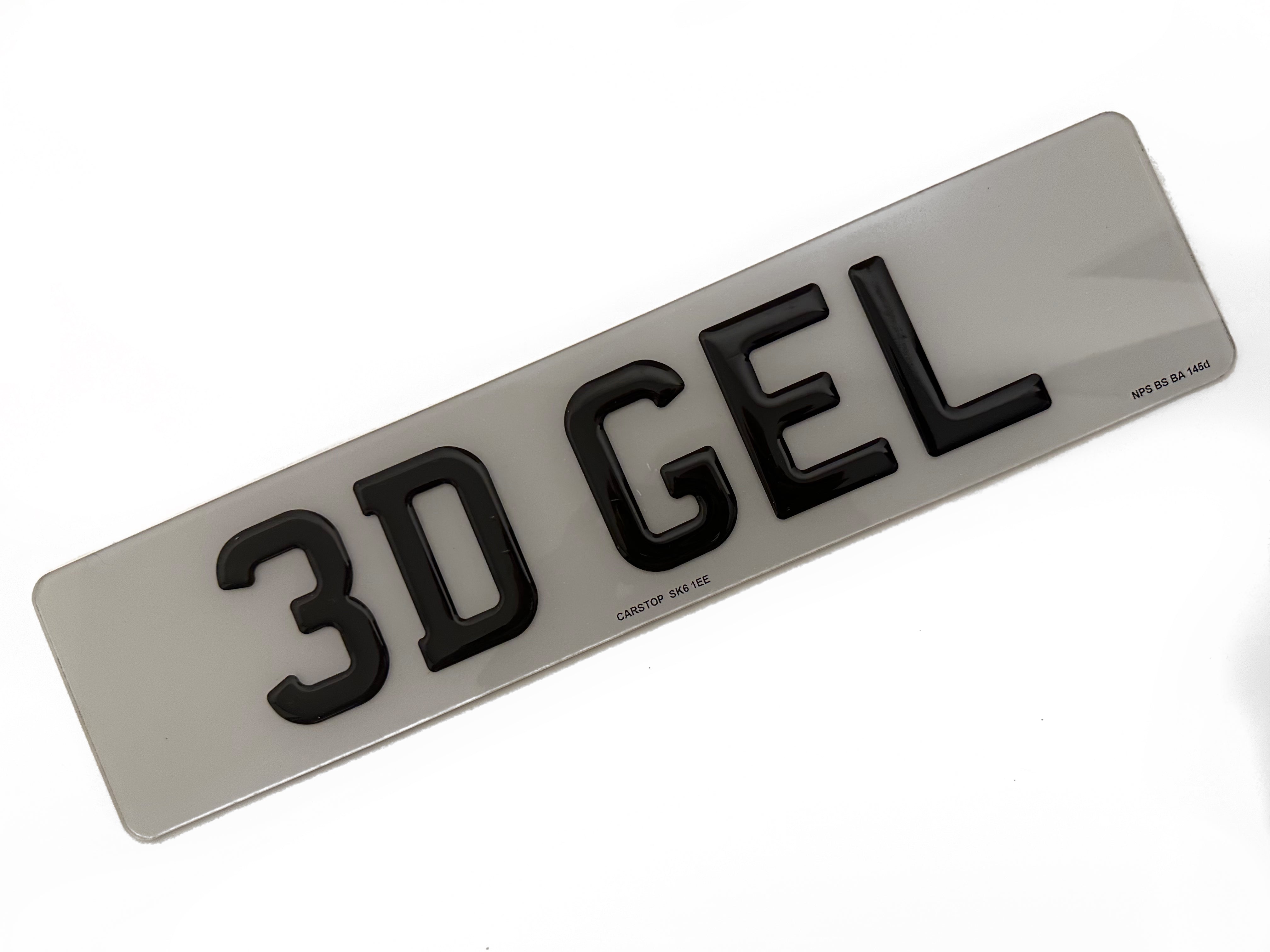 3D Gel Number Plates – plates2you